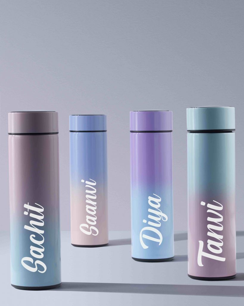Customized Temperature Bottle (Rainbow) ~ Customised Personalised Gifts