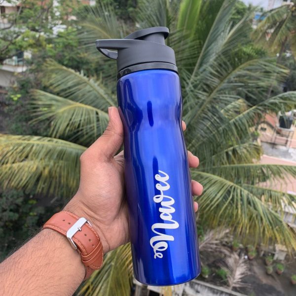 Customised Sipper Bottle (Blue) ~ Customised Personalised Gifts